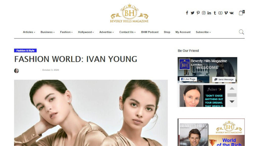 Beverly Hills Magazine Features IVAN YOUNG